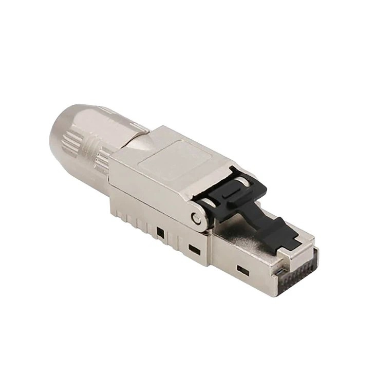 Tool Free CAT8 FTP Shielded 8P8C RJ45 Connector with Zinc Housing - Buy ...